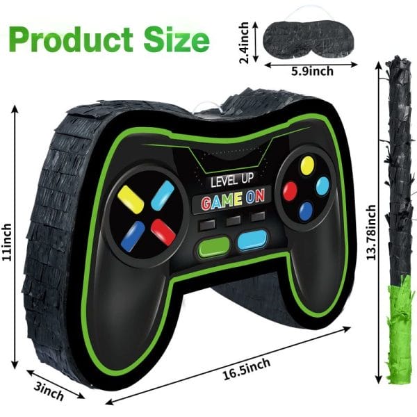 Controller Pinata Bundle Fiesta Gaming Set with Blindfold and Bat Kids ...