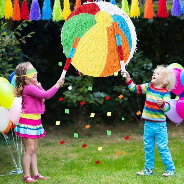 Small Beach Ball Pinata Summer Theme Birthday Party Decorations with ...