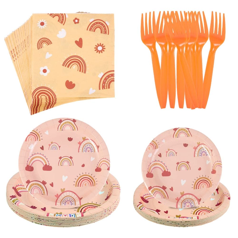 Boho Rainbow Party Decorations Party Tableware Supplies Wholesale ...