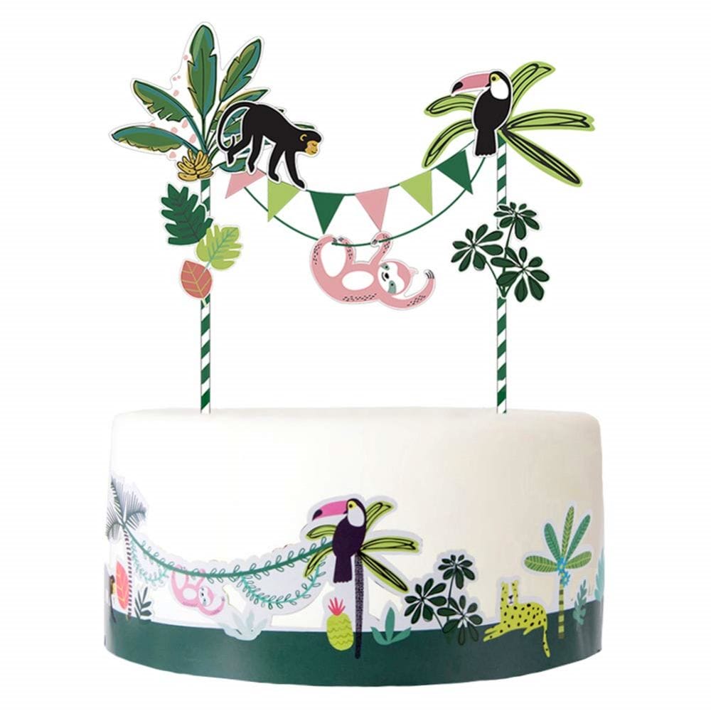 Cake Decoration Monkey Toucan Cake Topper Jungle Party Decorations OEM ...