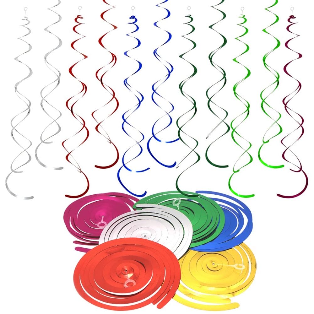 Hanging Swirls Party Decorations Multicolor Spiral Streamers Wholesale ...