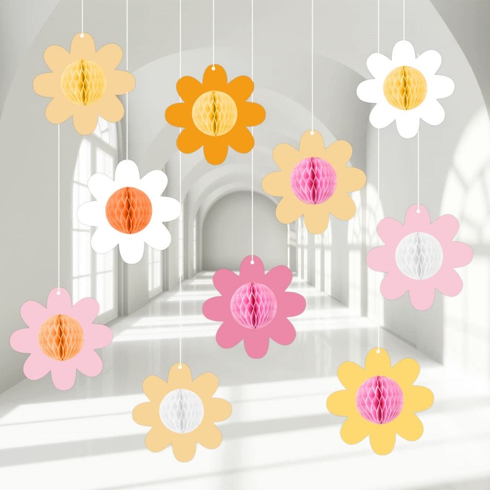 Daisy Honeycomb Ball Centerpieces Tables Daisy Flower Hanging Paper ...