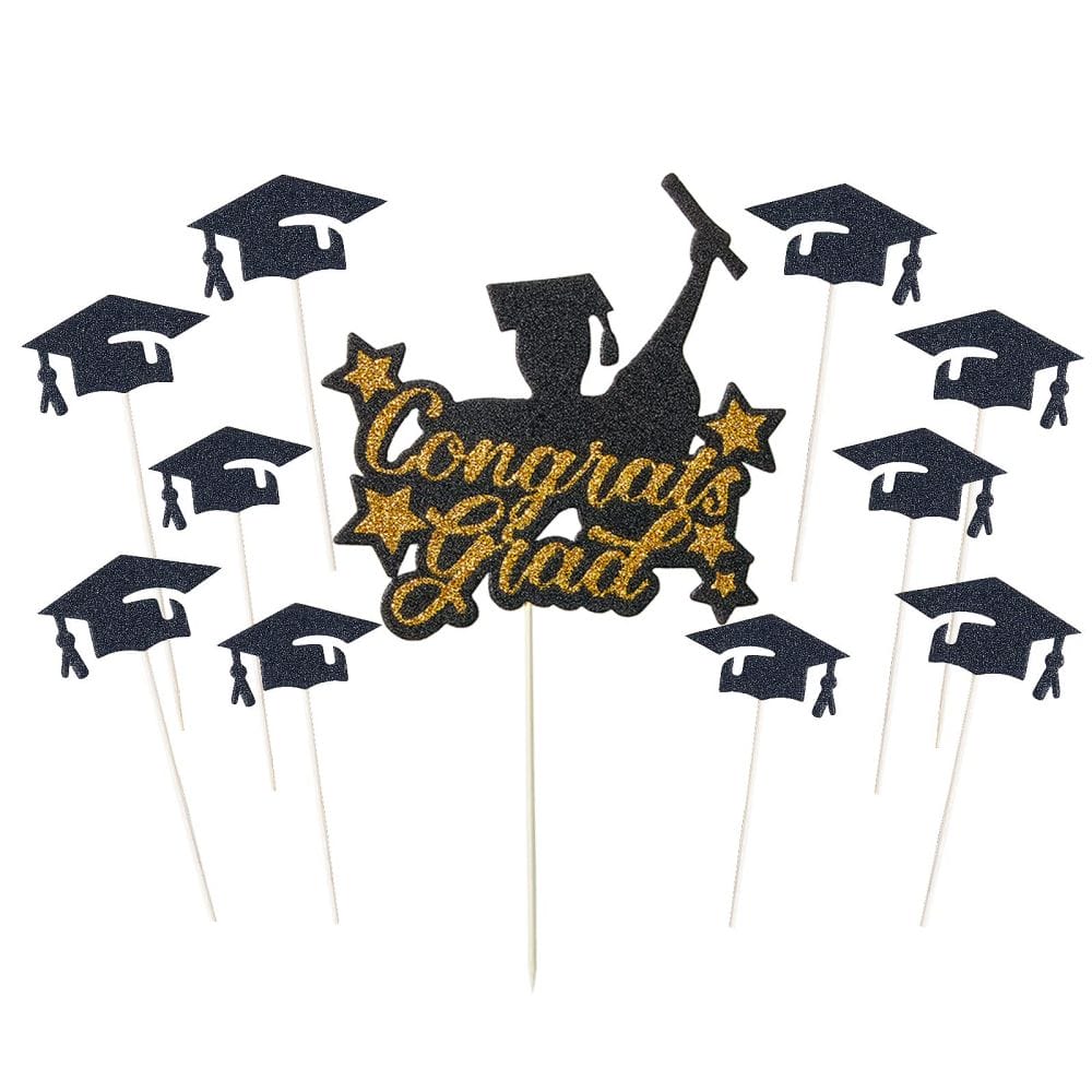 Graduation Cake Decoration Cake Picks Graduation Cupcake Toppers ...