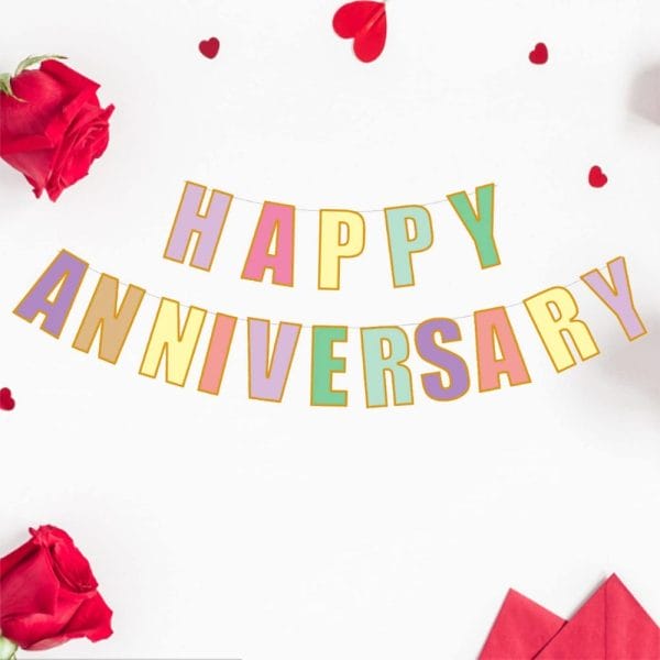 Happy Anniversary Photo Banner Backdrop Decorations Anniversary ...