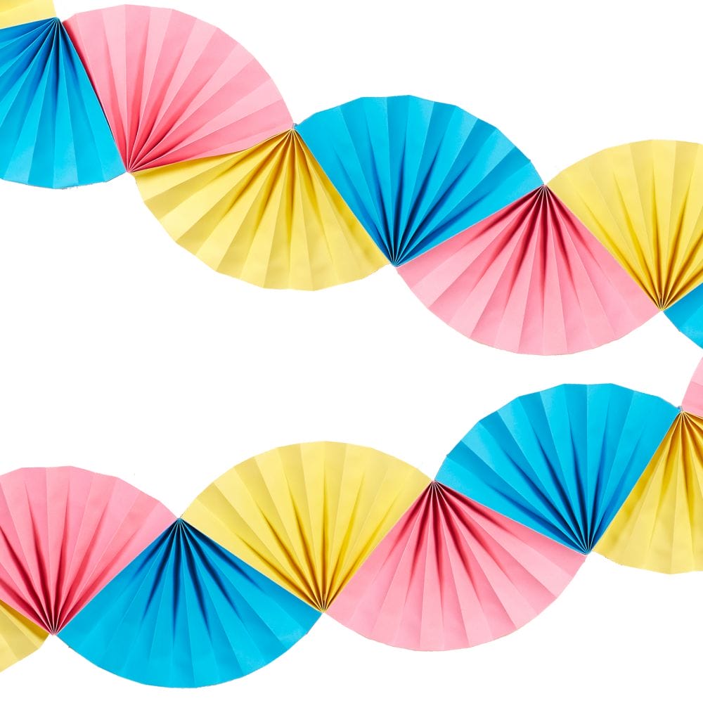 Three-color Mosaic Paper Fan Garland Paper Craft Craft Garlands With ...