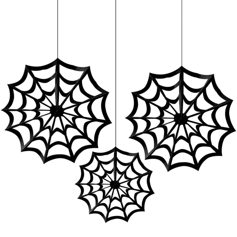 Spider Web Paper Fans Halloween Decorations With Quality Assurance ...