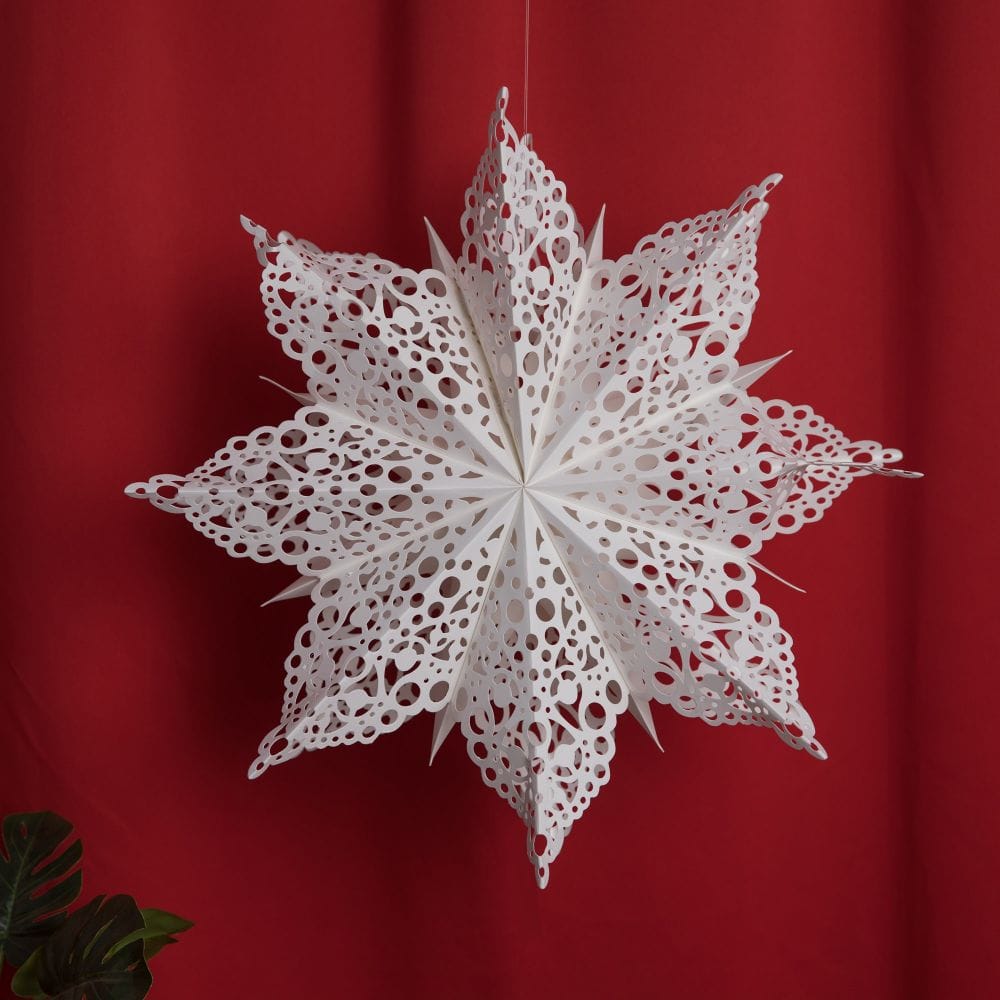 Large Paper Snowflake Lanterns Christmas Star Lights With OEM Suppliers ...