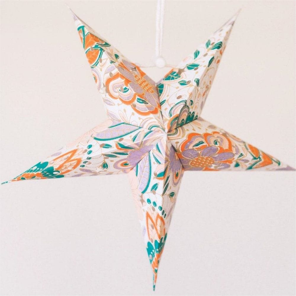 8" Peach Paper Star Lantern Handcrafted Paper Stars With OEM Suppliers ...