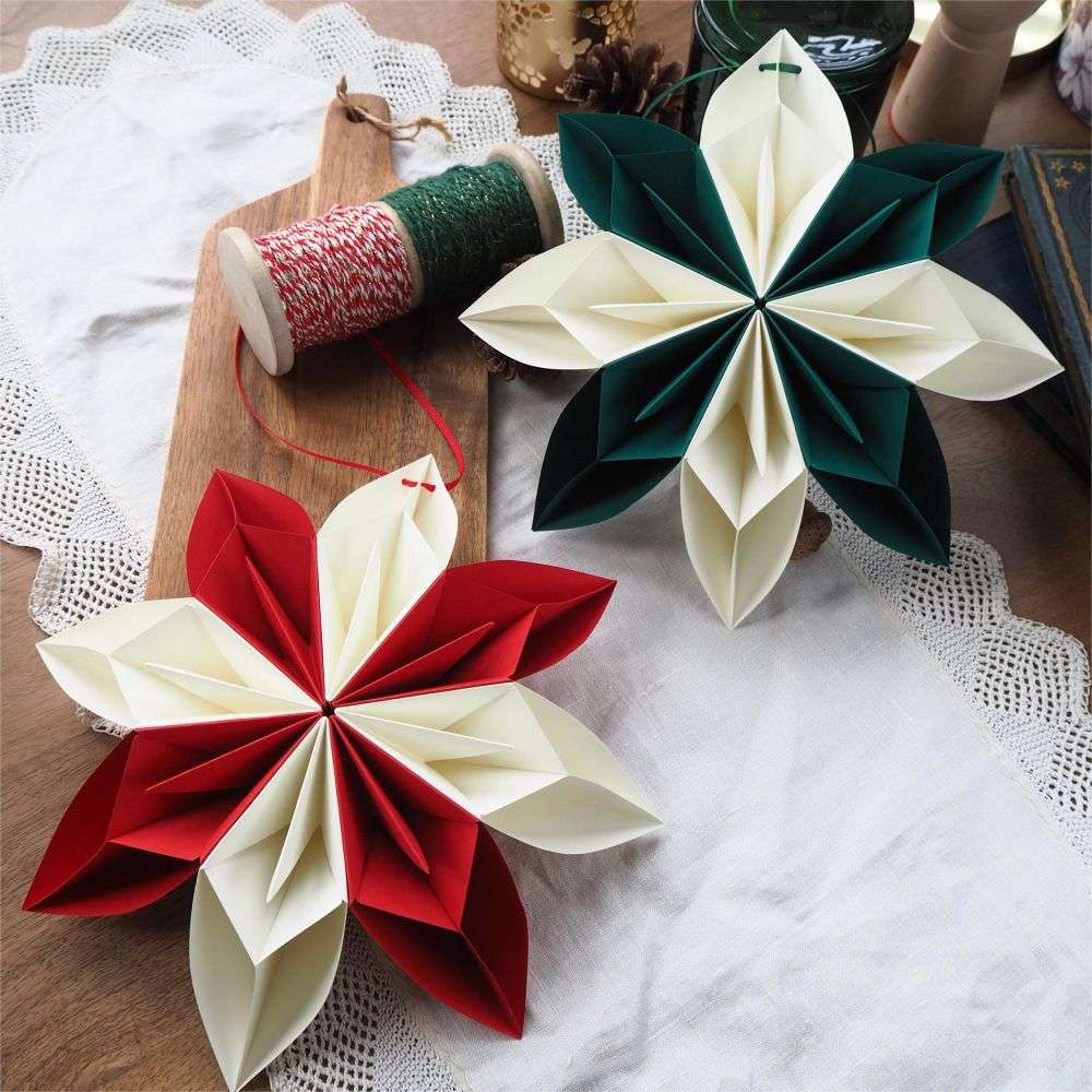 Traditional Christmas Paper Snowflake Decoration Sustainable Paper ...