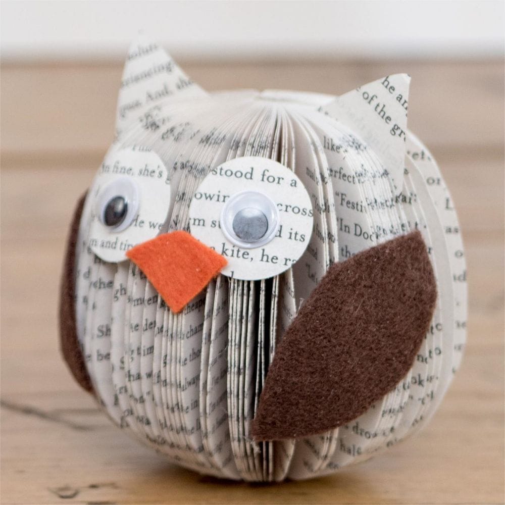 Book Page Mama and Baby Owl Woodland Decor Baby Shower Book Crafts ...